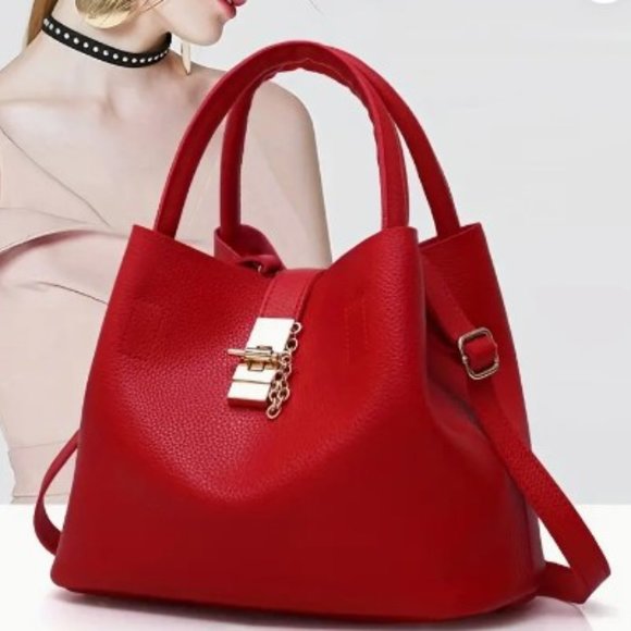 Bags | Nwt Classic Mini Bucket Bag In Red | Poshmark